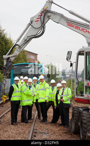 The opening ceremony of Luton busway UK Stock Photo - Alamy