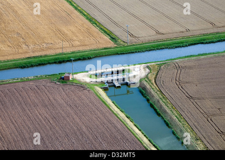 aerial view of Cambridgeshire fens Stock Photo - Alamy