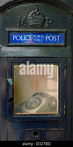 An old Police public telephone post, London, England Stock Photo - Alamy