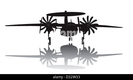 A U S Navy E 2C Hawkeye AWACS aircraft on the ground in Guam Stock ...