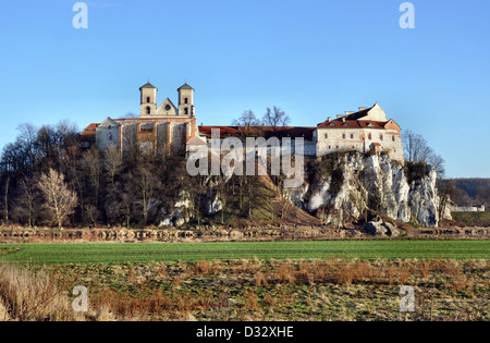Panorama of Tyniec. Benedictine abbey and Saint Peter and Paul church ...