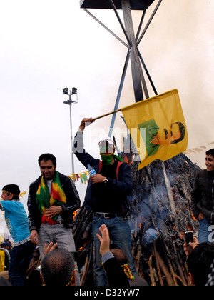 Thousands of Kurds at the annual Newroz (Nevruz) spring festival in ...