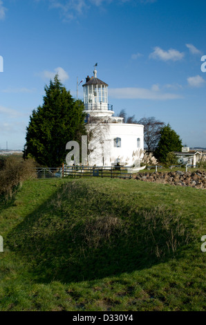 West Usk Lighthouse, Gwent Levels, Newport, Gwent, South Wales, United ...