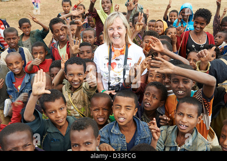 Margaret D. Lowman or "Canopy Meg" poses with a group of children in ...