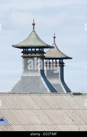 The pagoda towers of a Scottish whisky distillery Stock Photo - Alamy