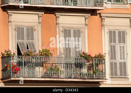 Balcony in Nice Stock Photo - Alamy