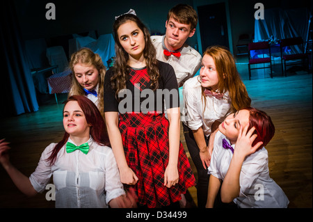 University students rehearsing Laura Wade's 'Alice', a version of Lewis ...