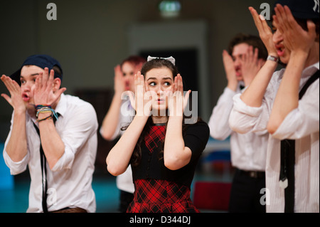 University students rehearsing Laura Wade's 'Alice', a version of Lewis ...