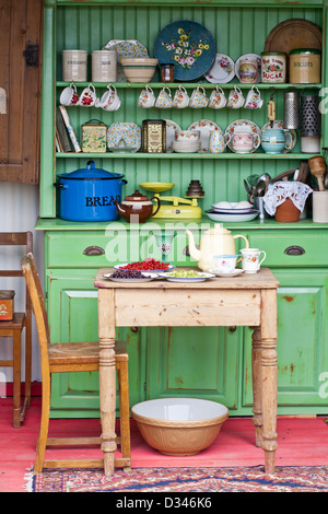 Traditional country kitchen painted units stainless steel range cooker ...