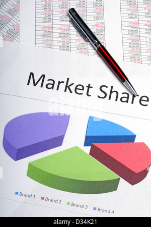 Increase market share, growth of business profit concept. Market ...