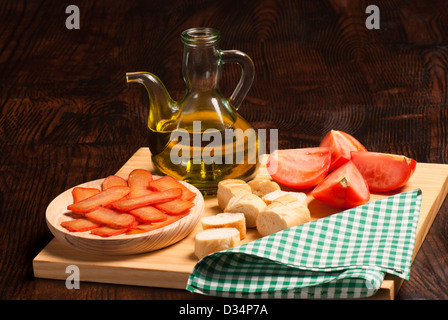 Tuna roe, a classic Spanish tapa surrounded by Mediterranean ...