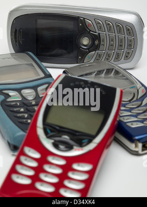 The Bunch of old mobile phones Stock Photo - Alamy