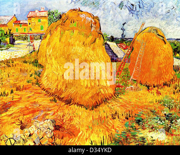 Vincent Van Gogh - Haystacks Provence 1888 Stock Photo - Alamy