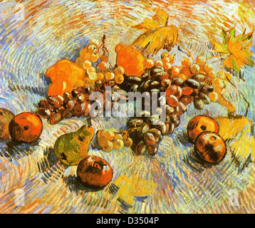 Grapes, Lemons, Pears, and Apples. Vincent van Gogh. 1887 Stock Photo ...