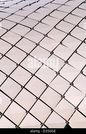 Aluminium sun shade control panels on the roof of the Esplanade ...