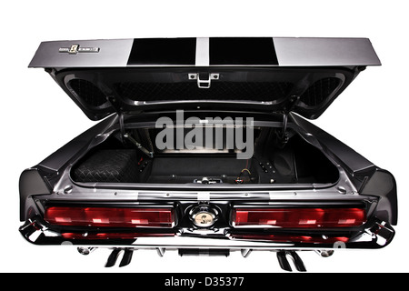 Boot space in the Shelby Mustang GT 350 2-door sports car Stock Photo ...