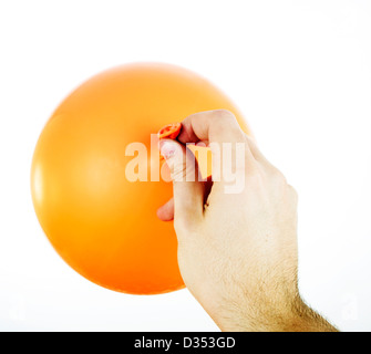 Ballon in a man's hand isolated Stock Photo - Alamy