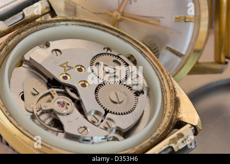 Inner workings of a watch Stock Photo - Alamy