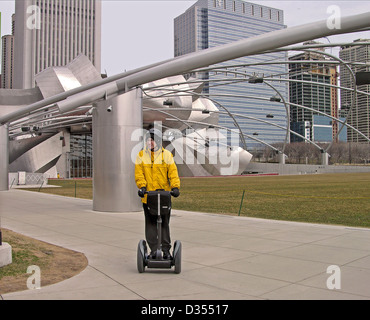 Security guard on a Segway in Fremont Street, Las Vegas, Nevada, USA ...