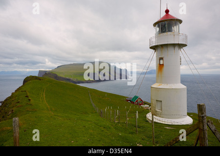 Mykines Holmur Lighthouse, Mykines Island, Faroe Islands Stock Photo ...
