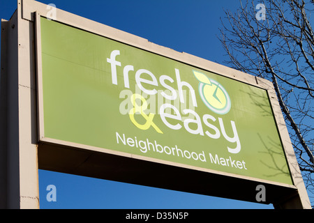 Fresh & Easy Neighborhood Market sign a chain of grocery stores ...
