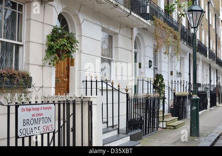 Houses in Brompton Square SW3, Knightsbridge, London, UK Stock Photo ...
