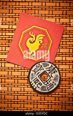 The rooster sign of the Chinese Zodiac Stock Photo - Alamy