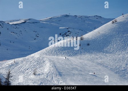 Clot Gauthier, Red ski run in Serre Chevalier, the Alps Stock Photo - Alamy
