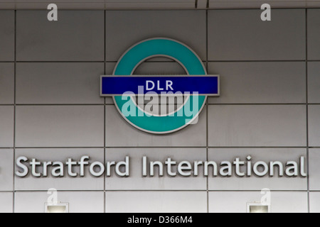 DLR Stratford International railway station Stock Photo - Alamy