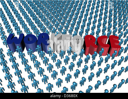 French workforce with flag text illustration Stock Photo - Alamy