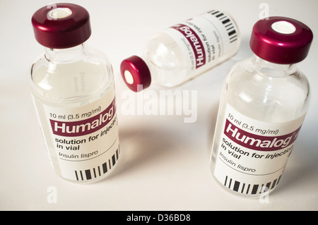 Humalog insulin lispro 10 ml bottles Stock Photo - Alamy