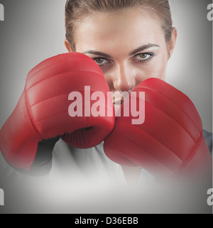 Powerful female boxer Stock Photo - Alamy