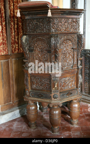 Inside the medieval church of St Winnow Cornwall Stock Photo - Alamy