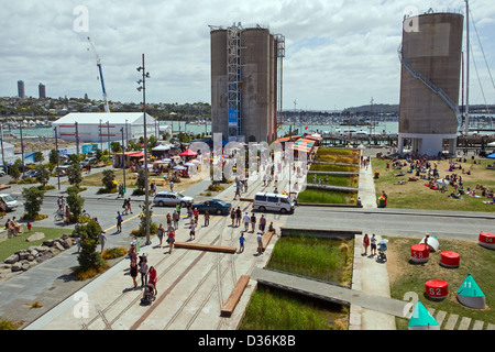 Tank Farm, Wynyard Quarter, Auckland waterfront, Auckland, North Island ...