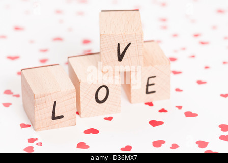 closeup of the word love out of wooden letters Stock Photo - Alamy
