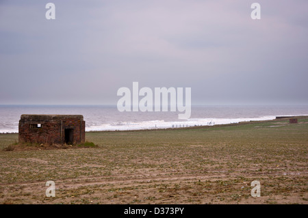 Pill box with North Sea coastal Stock Photo - Alamy