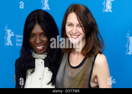 Actress Rayna Campbell (L) and director Pia Marais pose at a photocall ...