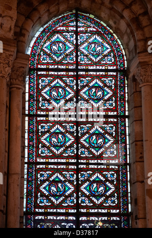 Detail of a 14th-century medieval stained glass Jesse Tree window at St ...