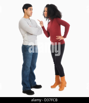 young couple in quarrel because of problems in the relationship Stock ...