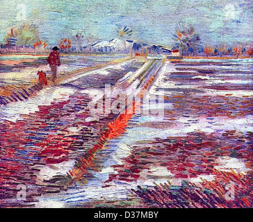Landscape with Snow, by Vincent van Gogh, 1888, Solomon R. Guggenheim ...