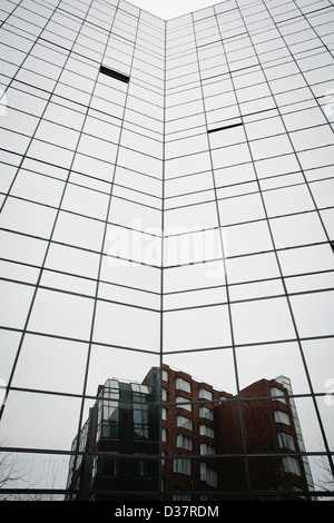 Building Reflected in Glass Building Windows Stock Photo - Alamy