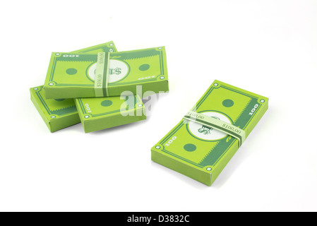 Stack of money made in papercraft Stock Photo - Alamy