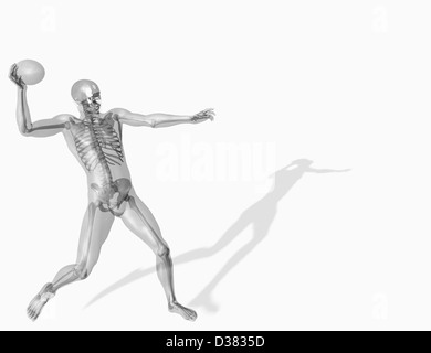 Human skeleton throwing ball Stock Photo - Alamy