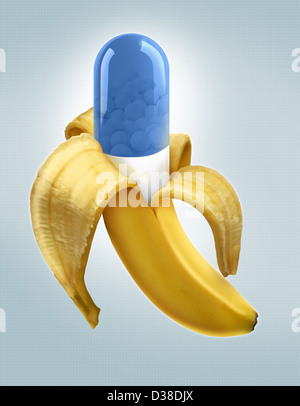 Healthy pill in color background Stock Photo - Alamy