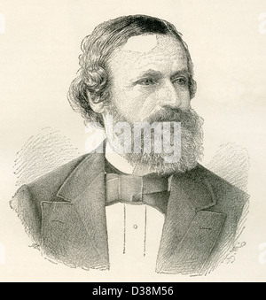 Portrait of Gustav Kirchhoff (1824-1887) a German physicist. Dated 19th ...