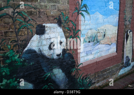 Bromley Zoo wall mural in Kent UK Stock Photo - Alamy