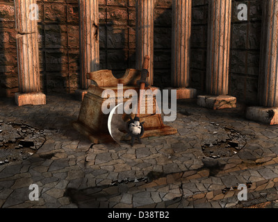Execution axe with a block Stock Photo - Alamy