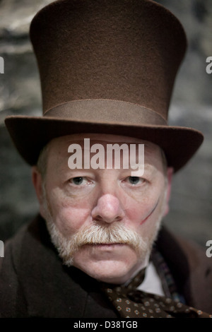 Actors portraying Victorian Dickensian characters at Dickens World in ...