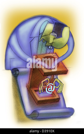 Man holding at symbol Stock Photo - Alamy
