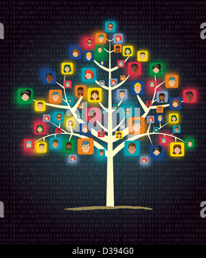 illustration of global networking Stock Photo - Alamy